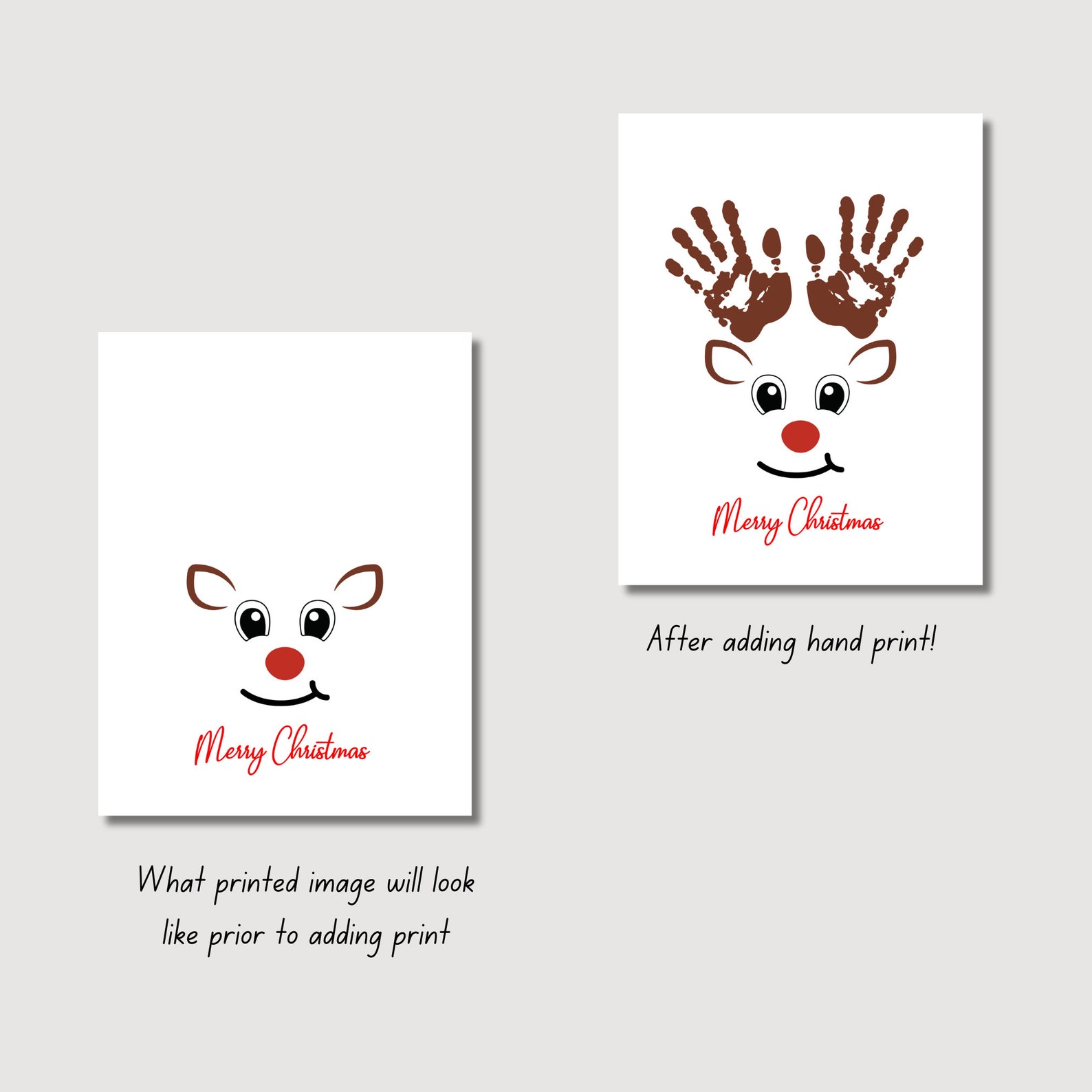 Reindeer Handprint Craft, ,kids Crafts, Winter Crafts, Holiday Crafts ...