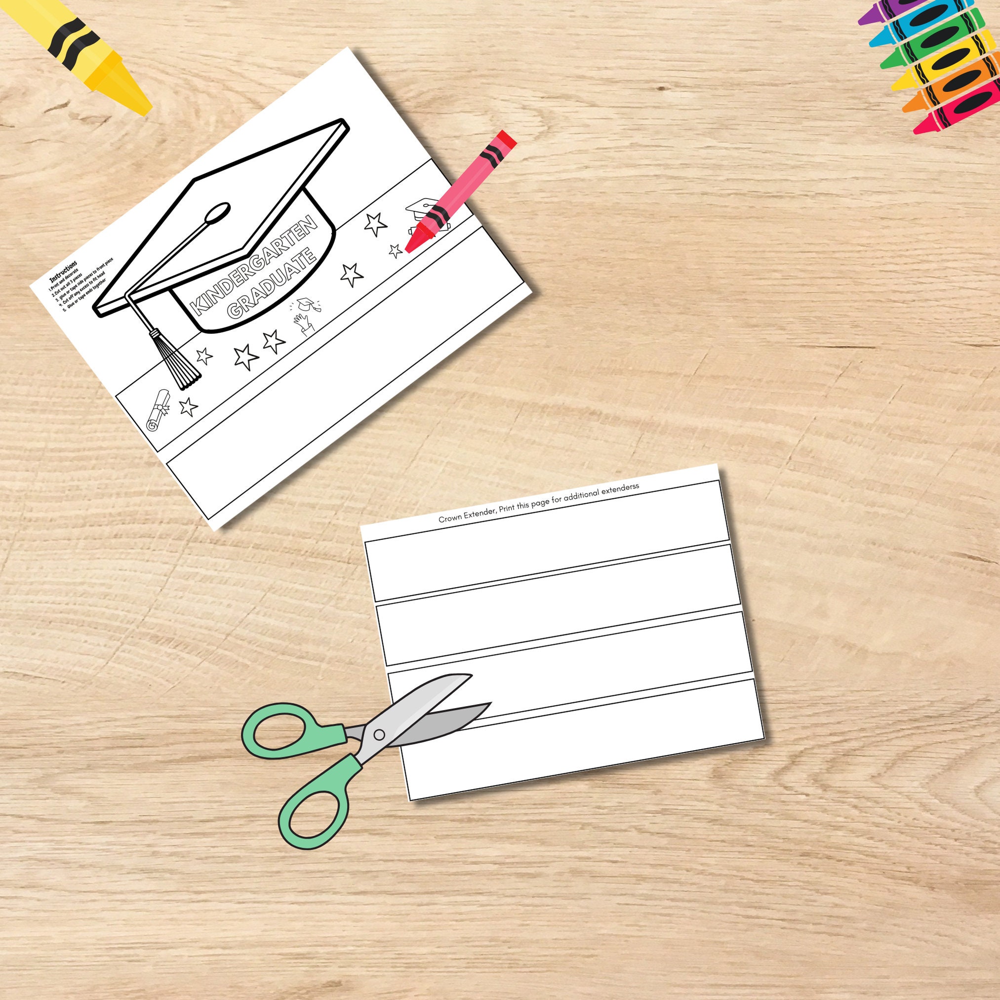 Kindergarten Graduate Printable Crown, Kindergarten Graduation Hat ...