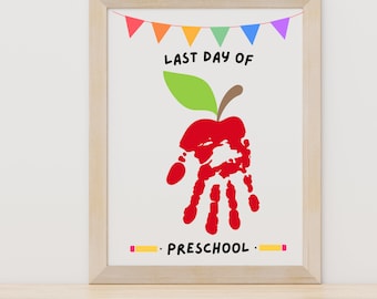First and Last Day of School Handprint Craft, Back to School Printable ...