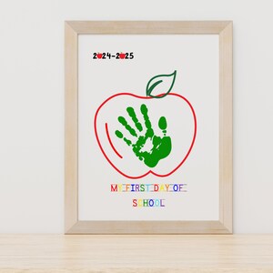 First Day of School Handprint Craft, Back to School Printable ...