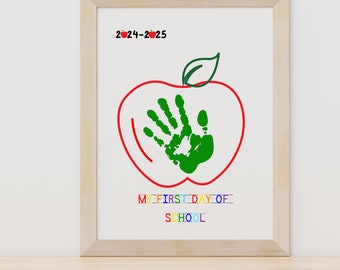 First and Last Day of Preschool Handprint Craft, Back to School ...