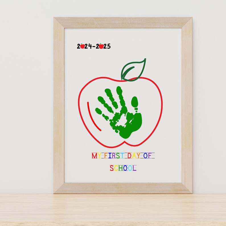 First Day of School Handprint Craft, Back to School Printable ...