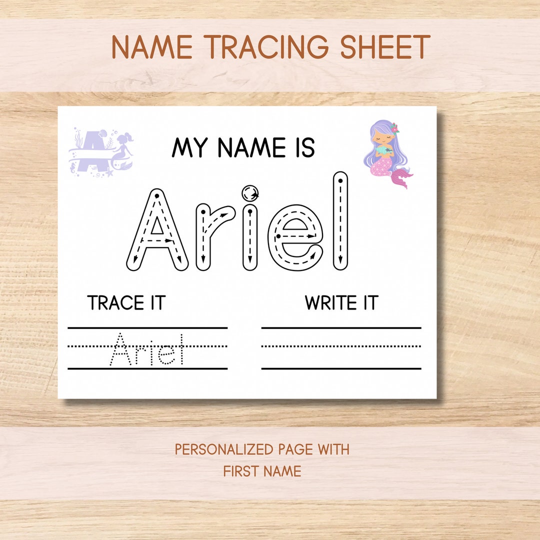 Custom Name Tracing Page, Personalized Name Tracing Sheet, Name Tracing ...