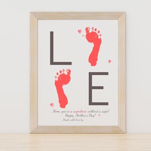 Mother's Day Craft Handprint Art, Love Poem, Gift Keepsake, Toddler ...
