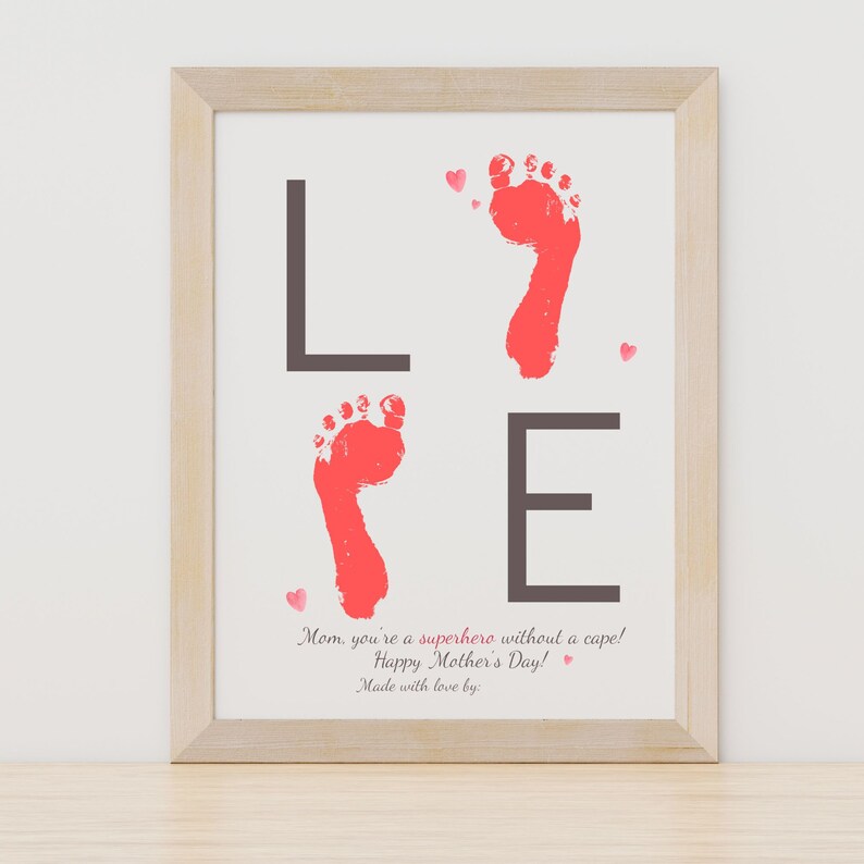 Mother's Day Craft Handprint Art, Love Poem, Gift Keepsake, Toddler ...