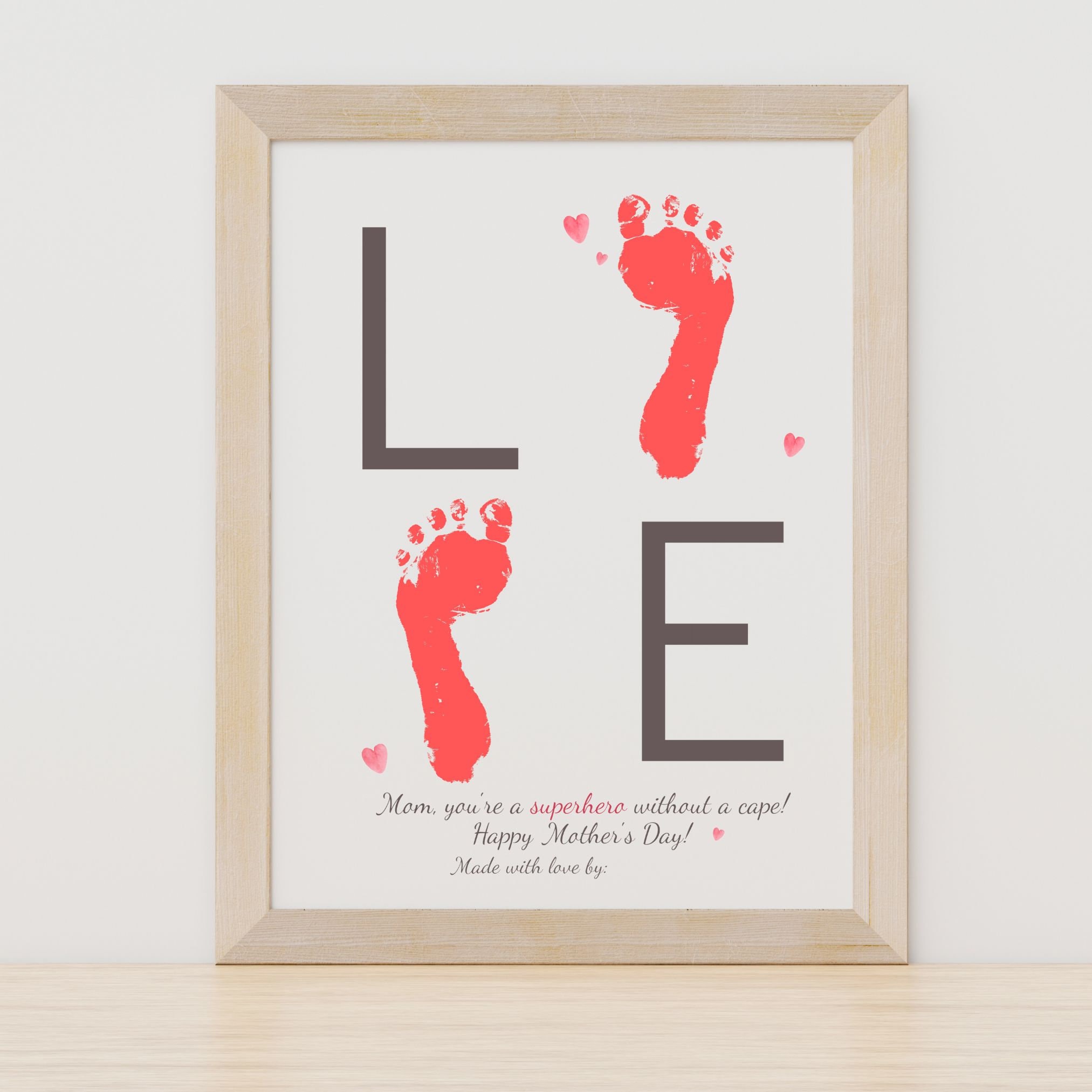 Mother's Day Craft Handprint Art, Love Poem, Gift Keepsake, Toddler ...