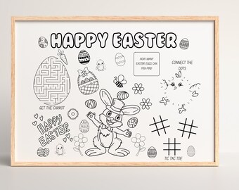 Kids Easter Activity Printable Placemat Instant Download - Etsy