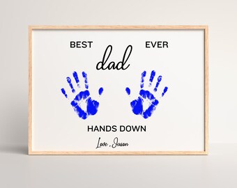 DIY Handprint Craft Father's Day 2023 Daycare Activities Footprint ...