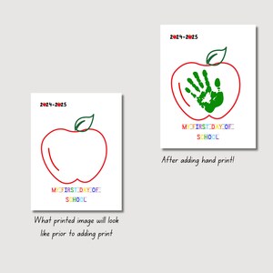 First Day of School Handprint Craft, Back to School Printable ...