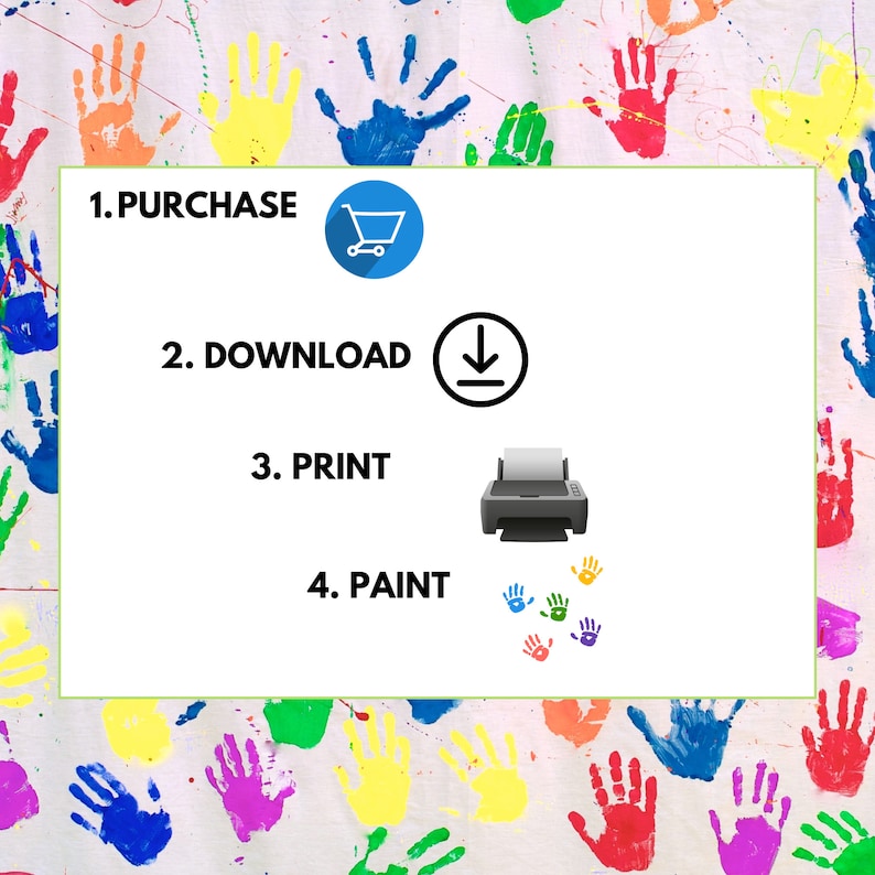 First Day of Kindergarten Handprint Craft, Back to School Printable ...