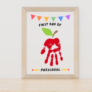 First Day of School Handprint Craft, Back to School Poem Handprint Art ...