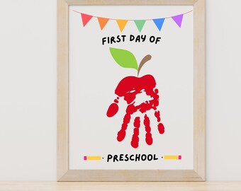 Last Day of School Handprint Craft, Back to School Printable, Handprint ...