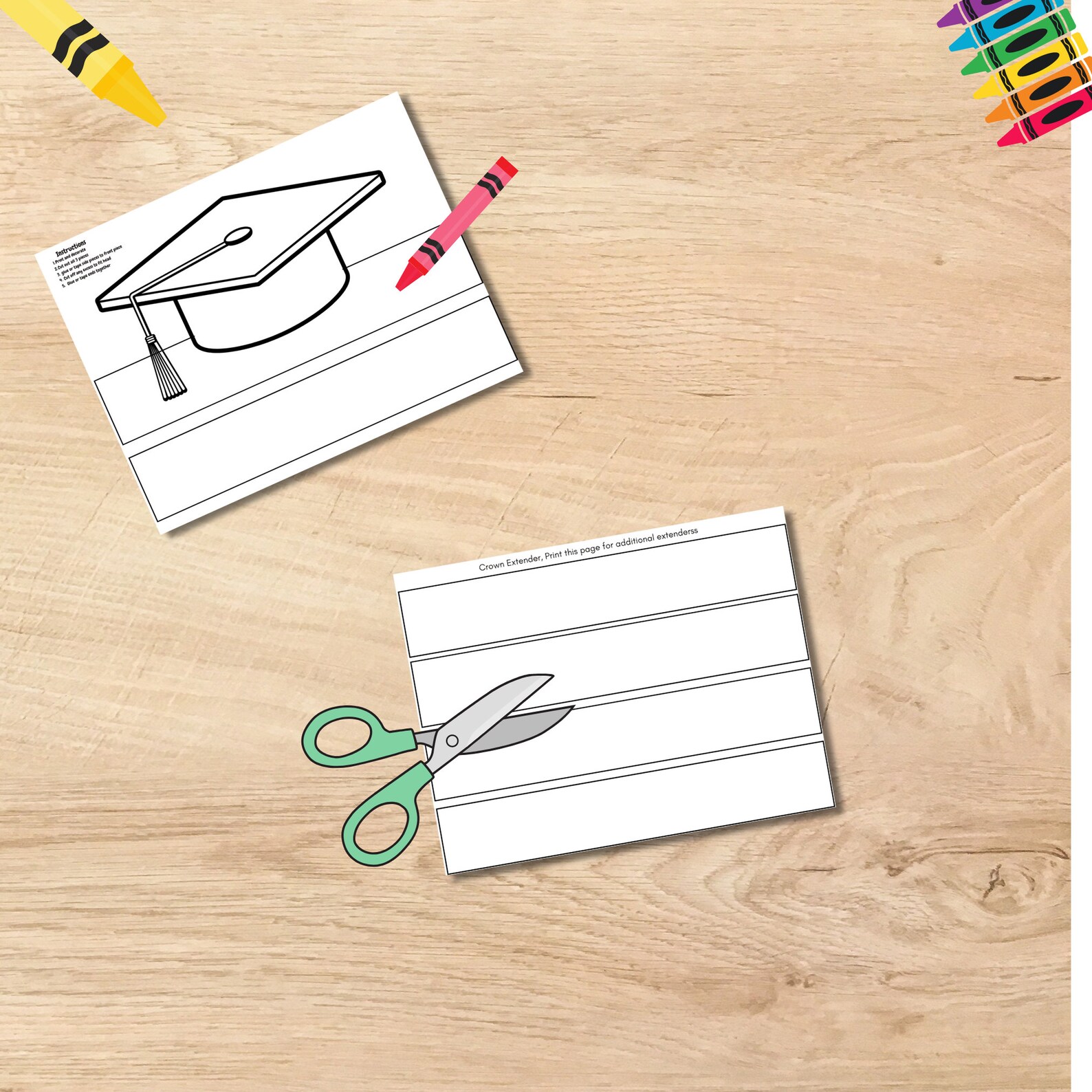 Graduation Printable Crown, Graduation Hat, Graduation Cap Craft, Last ...