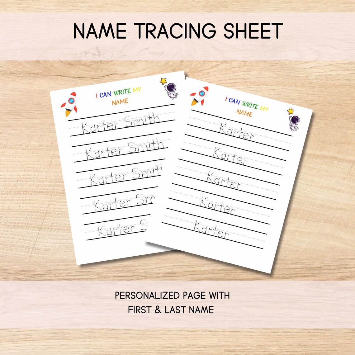 Custom Name Tracing Page, Personalized Name Tracing Sheet, Name Tracing ...