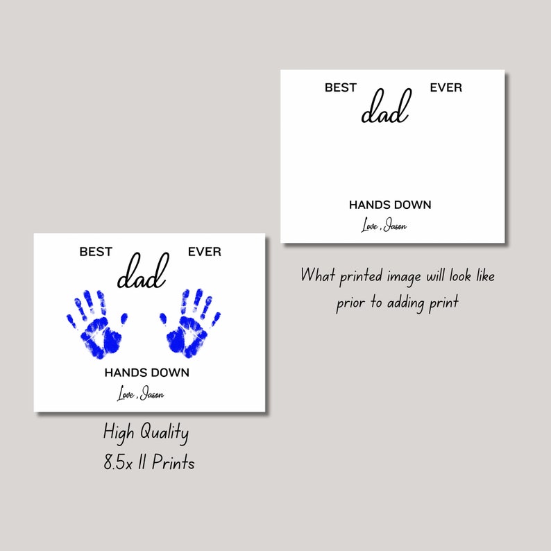 Father's Day Craft Handprint Art, Hands Down Best Dad Ever, Gift ...