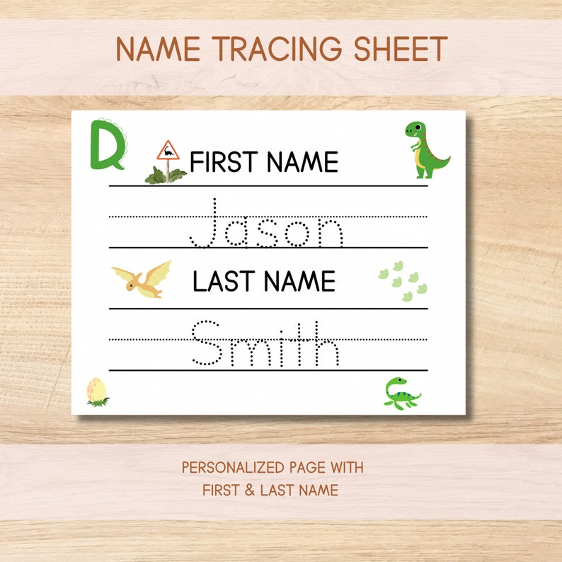 Custom Name Tracing Page, Personalized Name Tracing Sheet, Name Tracing ...
