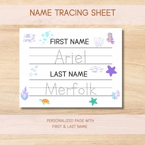 Custom Name Tracing Page, Personalized Name Tracing Sheet, Name Tracing ...
