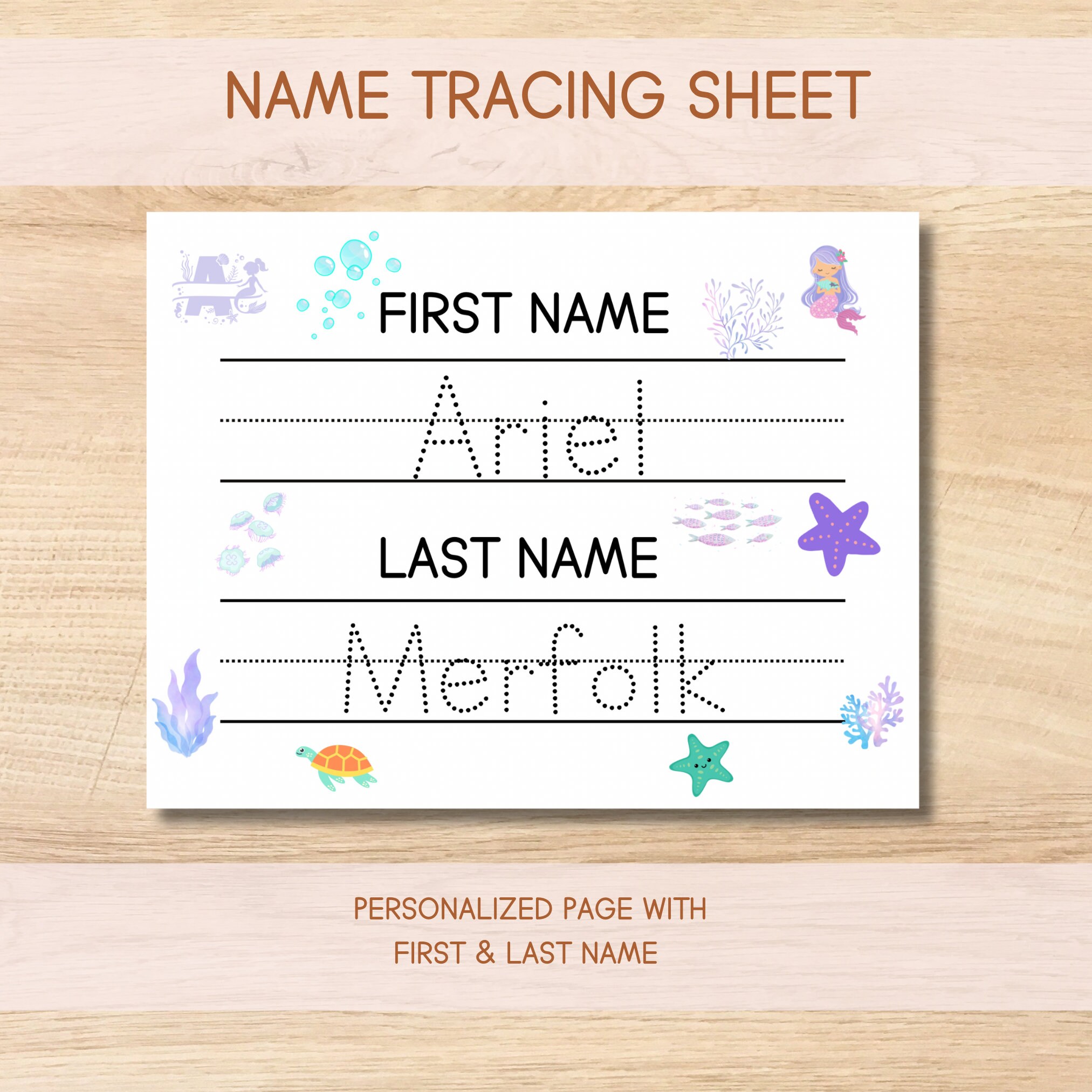 Custom Name Tracing Page, Personalized Name Tracing Sheet, Name Tracing ...