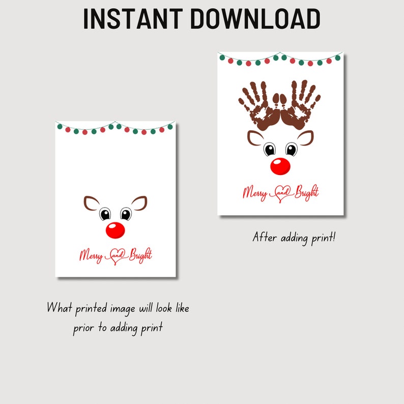Reindeer Handprint Craft, Rudolph, Preschool Crafts, Winter Crafts ...