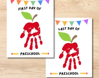 First Day of School Handprint Craft, Back to School Printable ...