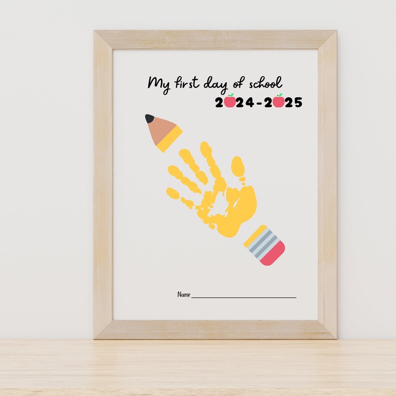 First Day of School Handprint Craft, Back to School Printable ...