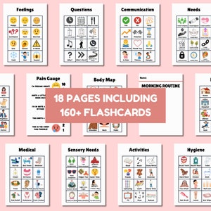 18 Printable Non Verbal Communication Visual Board Kids Adults Elderly ...