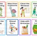 32 Family Chore Flash Cards for Kids, Sibling Organization Aid, Task ...