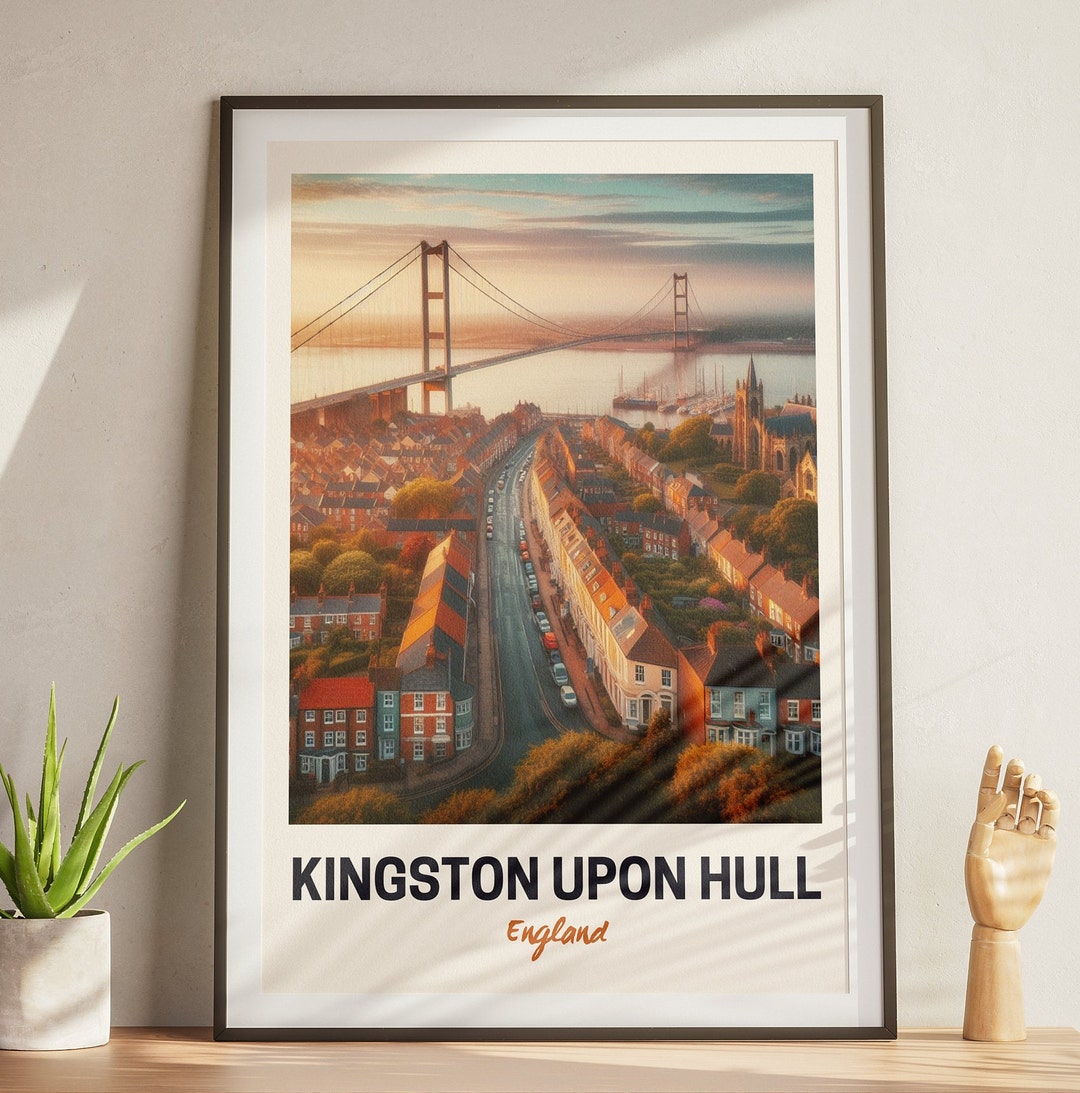 Digital Art Print Kingston Upon Hull Poster A3, City Skyline Landscape ...