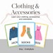 40 Clothing and Accessories Flashcards for Kids, Printable Learning ...
