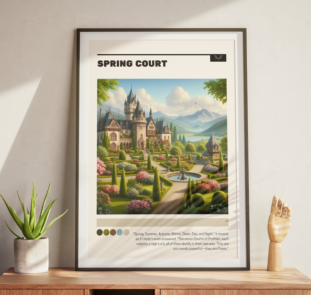 ACOTAR Inspired Spring Court Digital Poster Print, Wall Art Decor ...