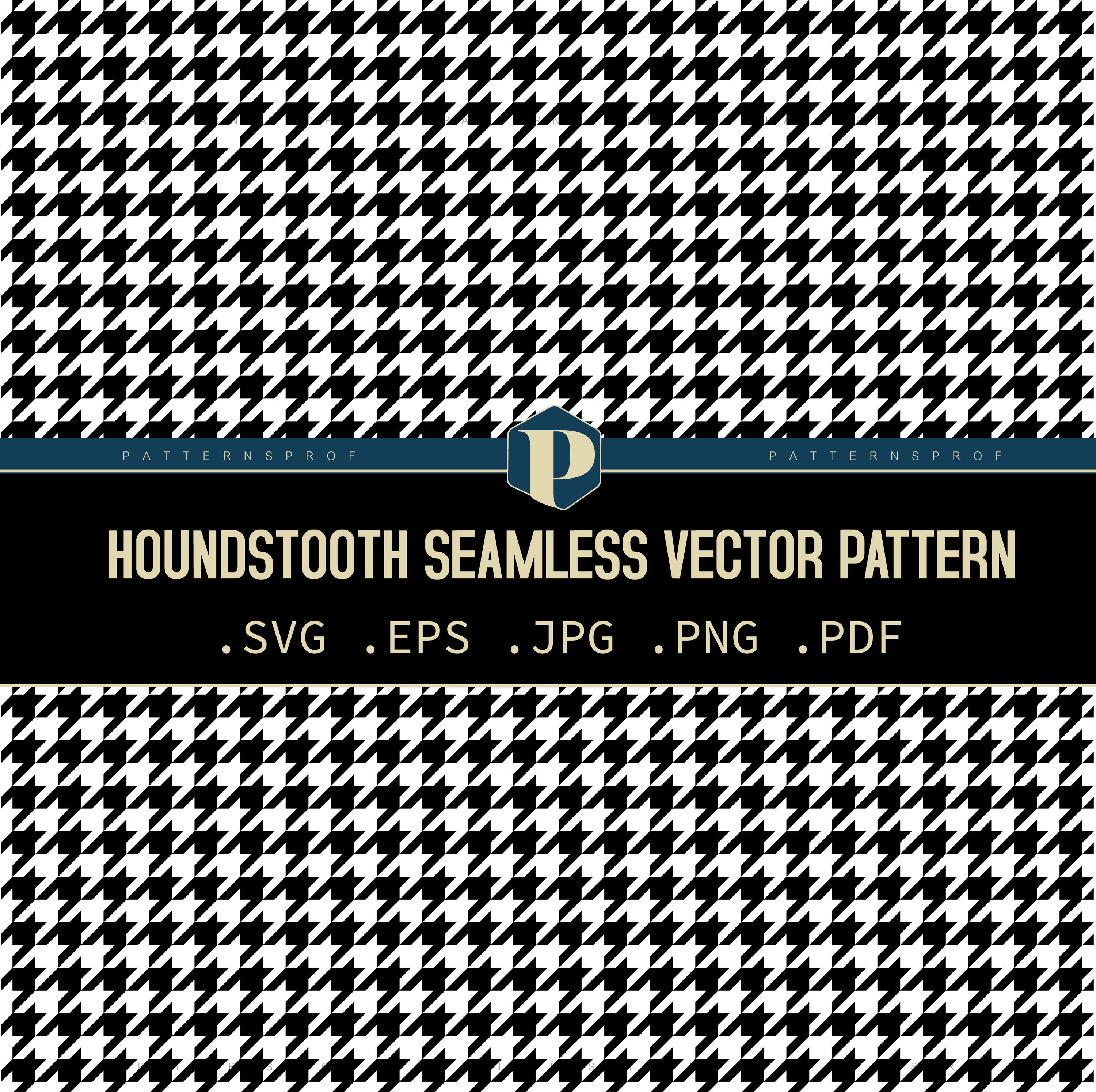 Houndstooth Seamless Vector Pattern. Editable .eps. Digital Download ...