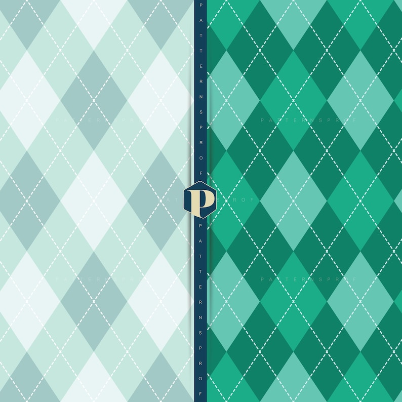 22 Multi-color Digital Papers, Argyle Seamless Patterns, Geometric ...