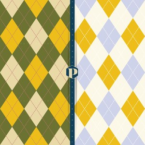 22 Multi-color Digital Papers, Argyle Seamless Patterns, Geometric ...
