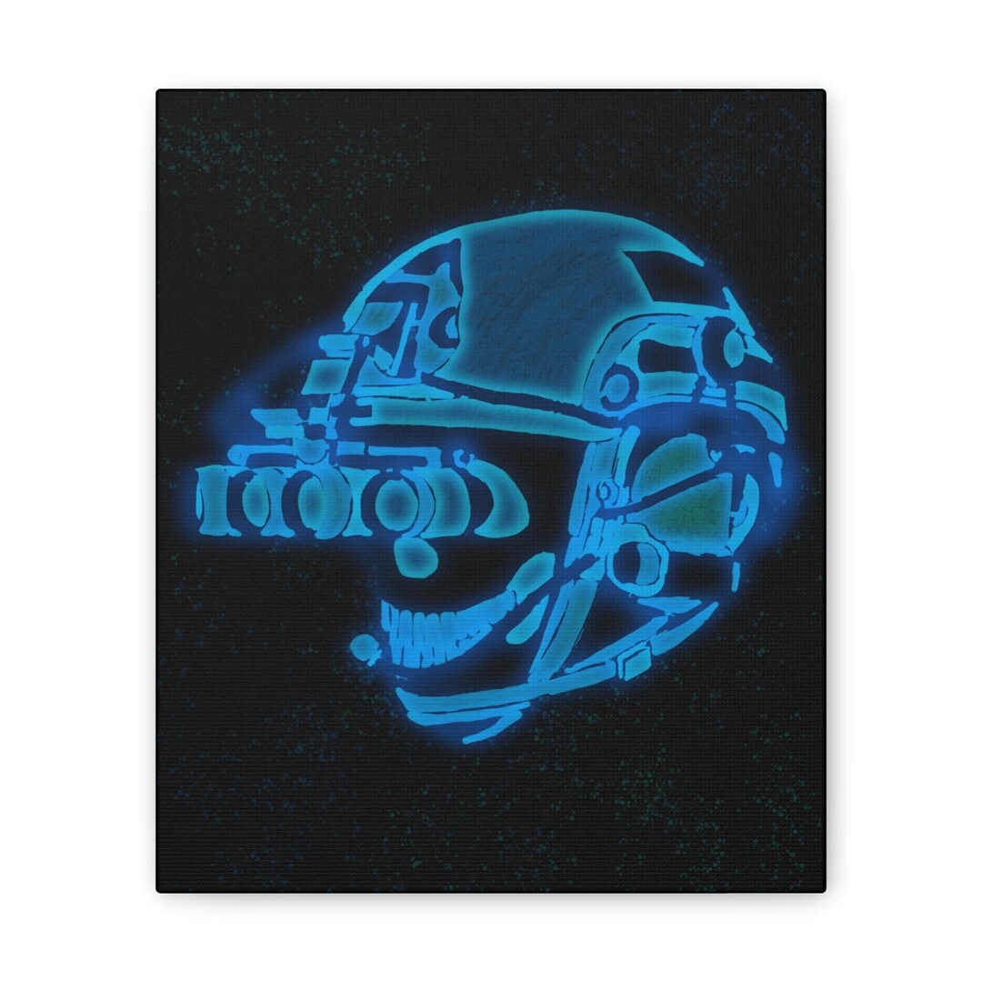 Neon Operator Skull - Etsy