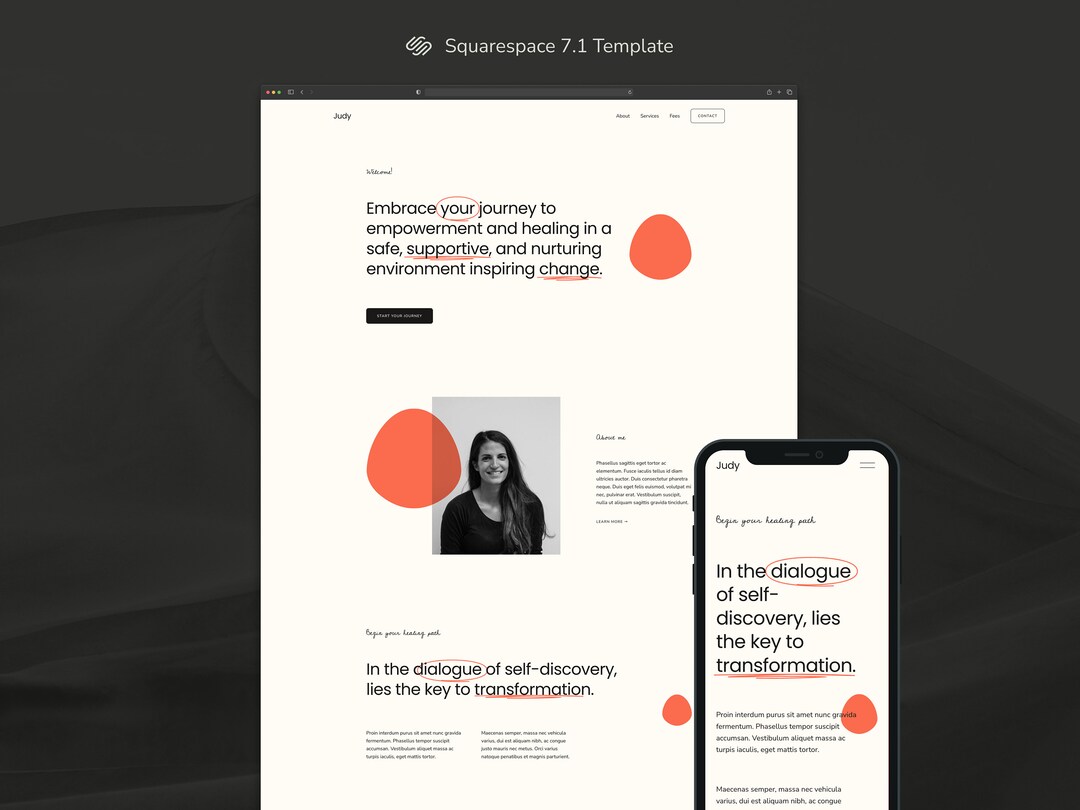Web Template Squarespace 7.1: Ideal for Psychologist, Therapist, Life ...
