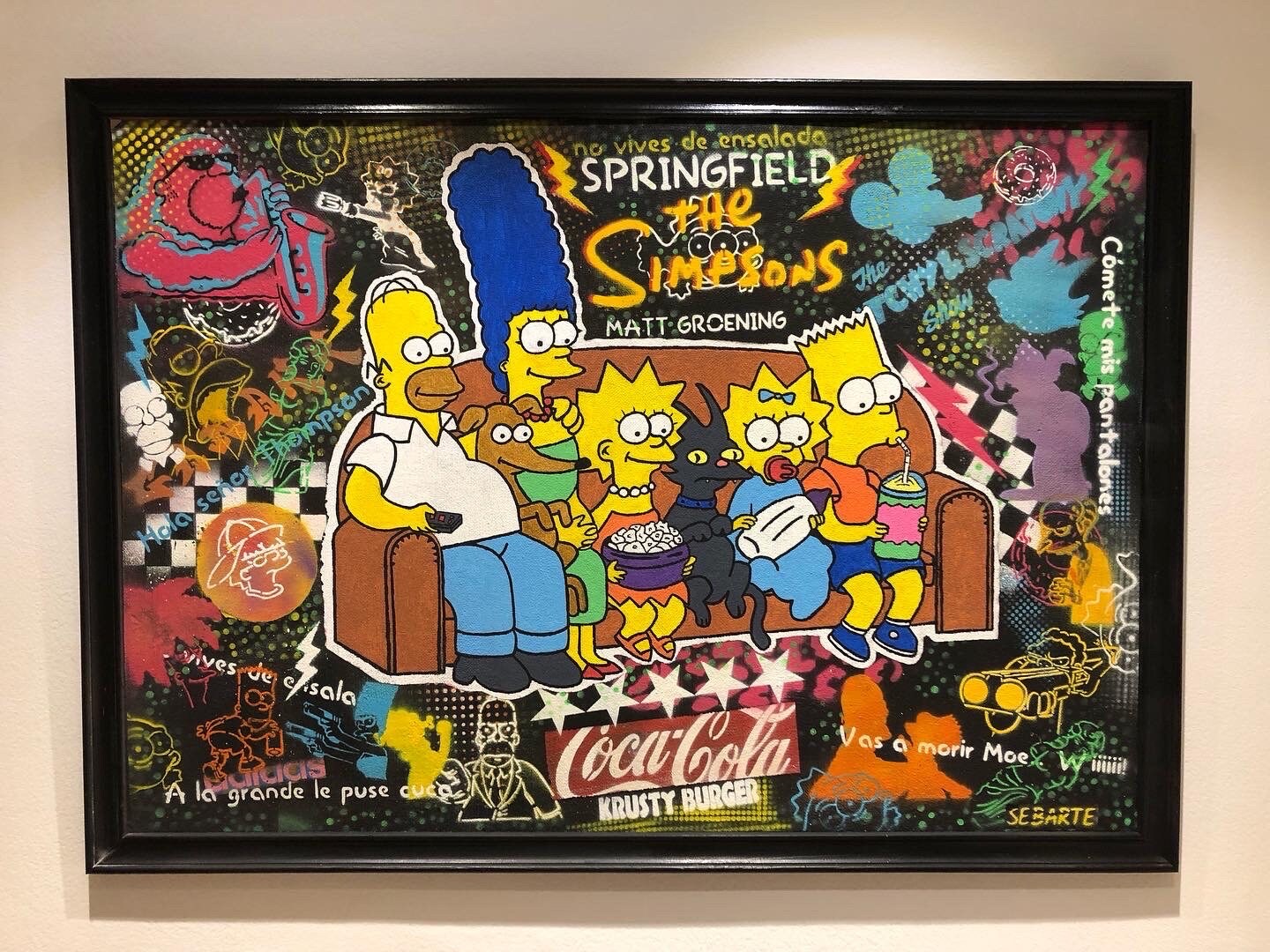 The Simpsons Hand Painted Picture Unique Piece 105x75 - Etsy
