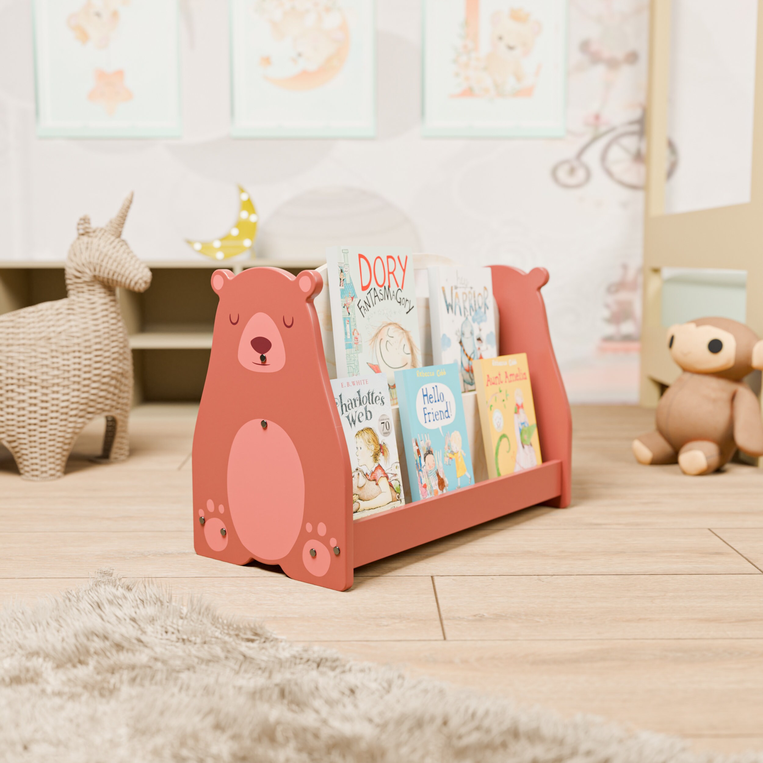 Montessori Shelf Animal, Montessori Bookshelf Gifts for Kids, Nursery ...