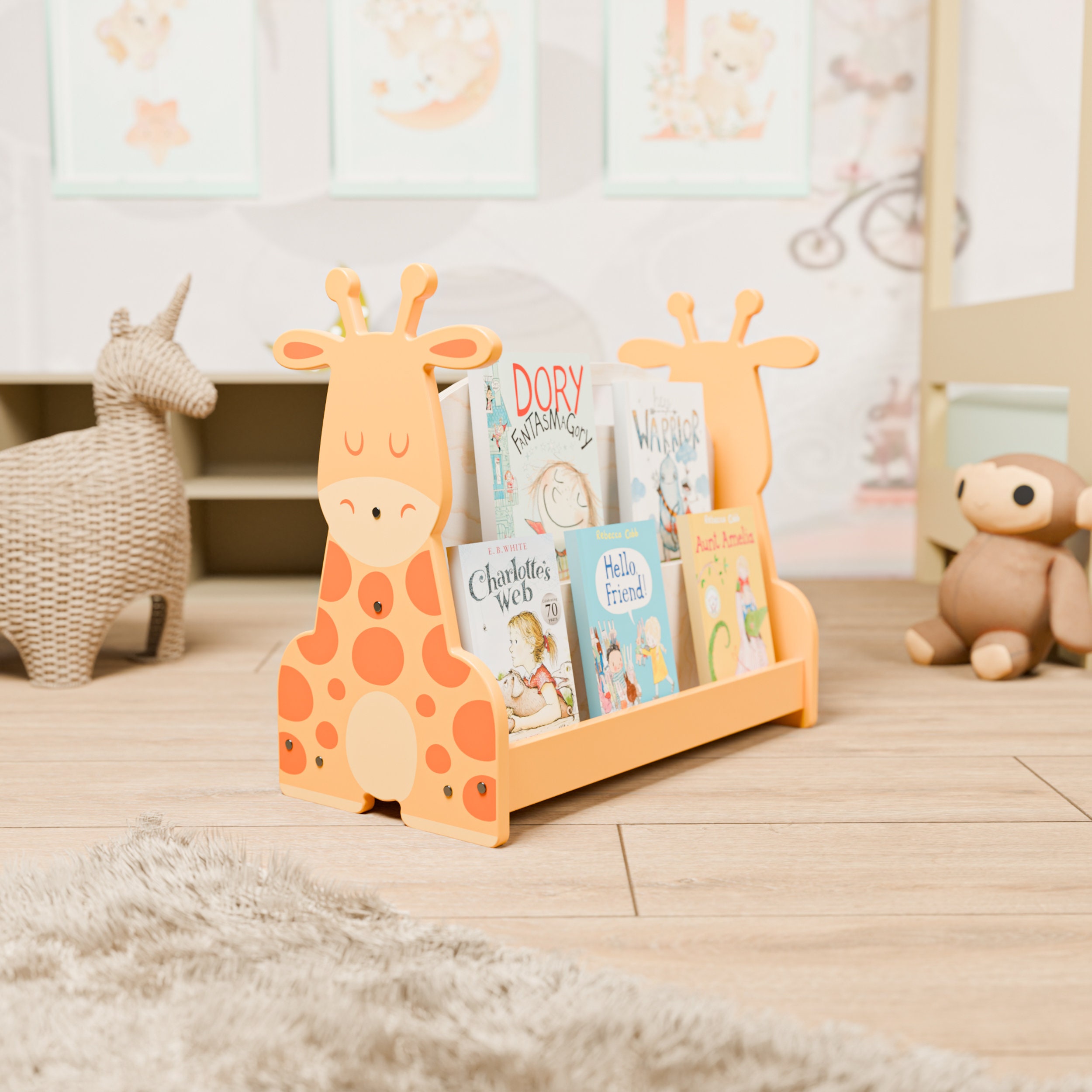 Montessori Shelf Animal, Montessori Bookshelf Gifts for Kids, Nursery ...