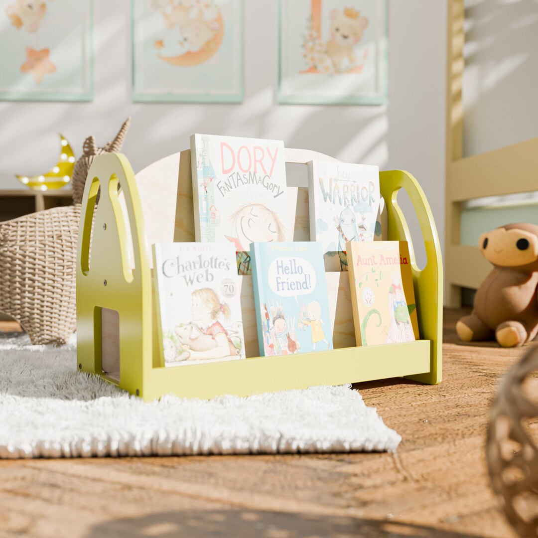 Montessori Portable Bookshelf, Mobile Bookcase, Display Shelf, Perfect ...