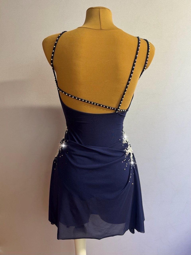 Lyrical Dance Costume, Custom Dance Costume, Custom Leotard, Dark Blue ...