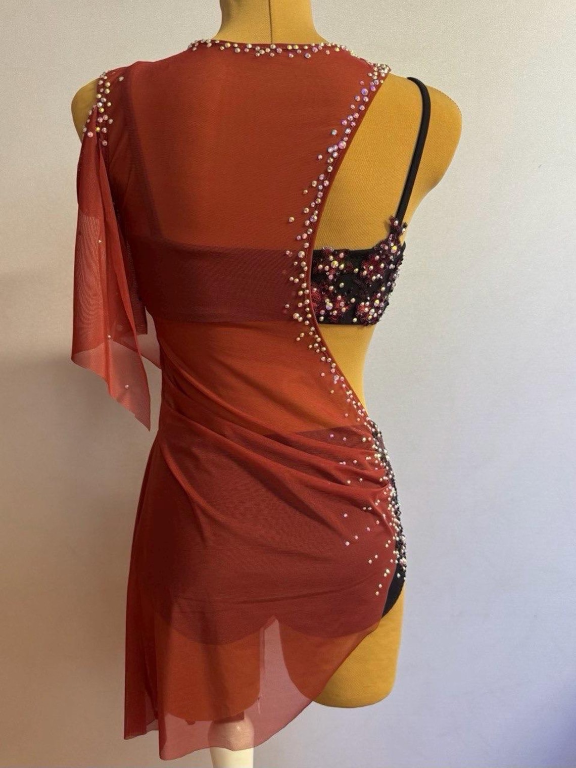 Lyrical Dance Costume, Custom Dance Costume, Custom Leotard, Orange ...