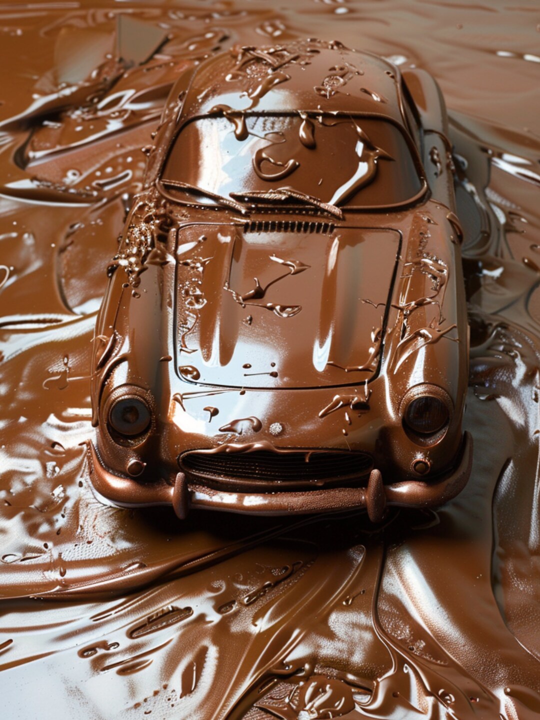 DIGITAL DOWNLOAD - Realistic Chocolate Car Image - 3D Style Candy Wall ...
