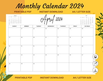 2025 Calendar 2025 Monthly Planner Landscape Elegant Monthly Calendar ...