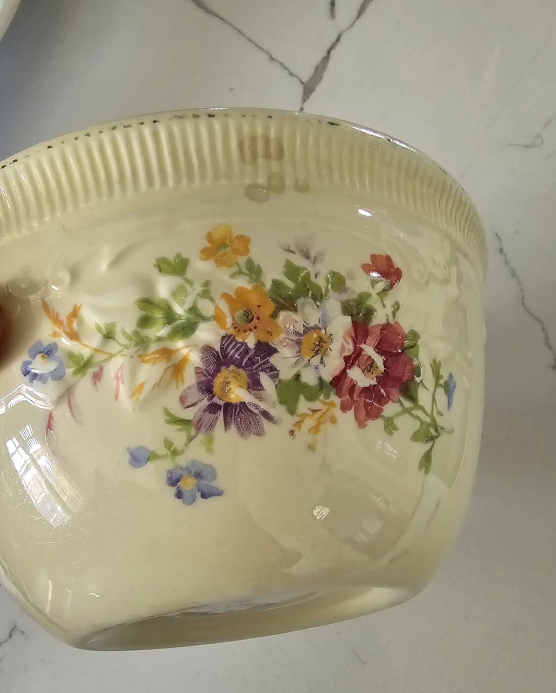 Vintage 1940's/ 1950's Homer Laughlin Oven Serve Serving Bowl, Floral ...
