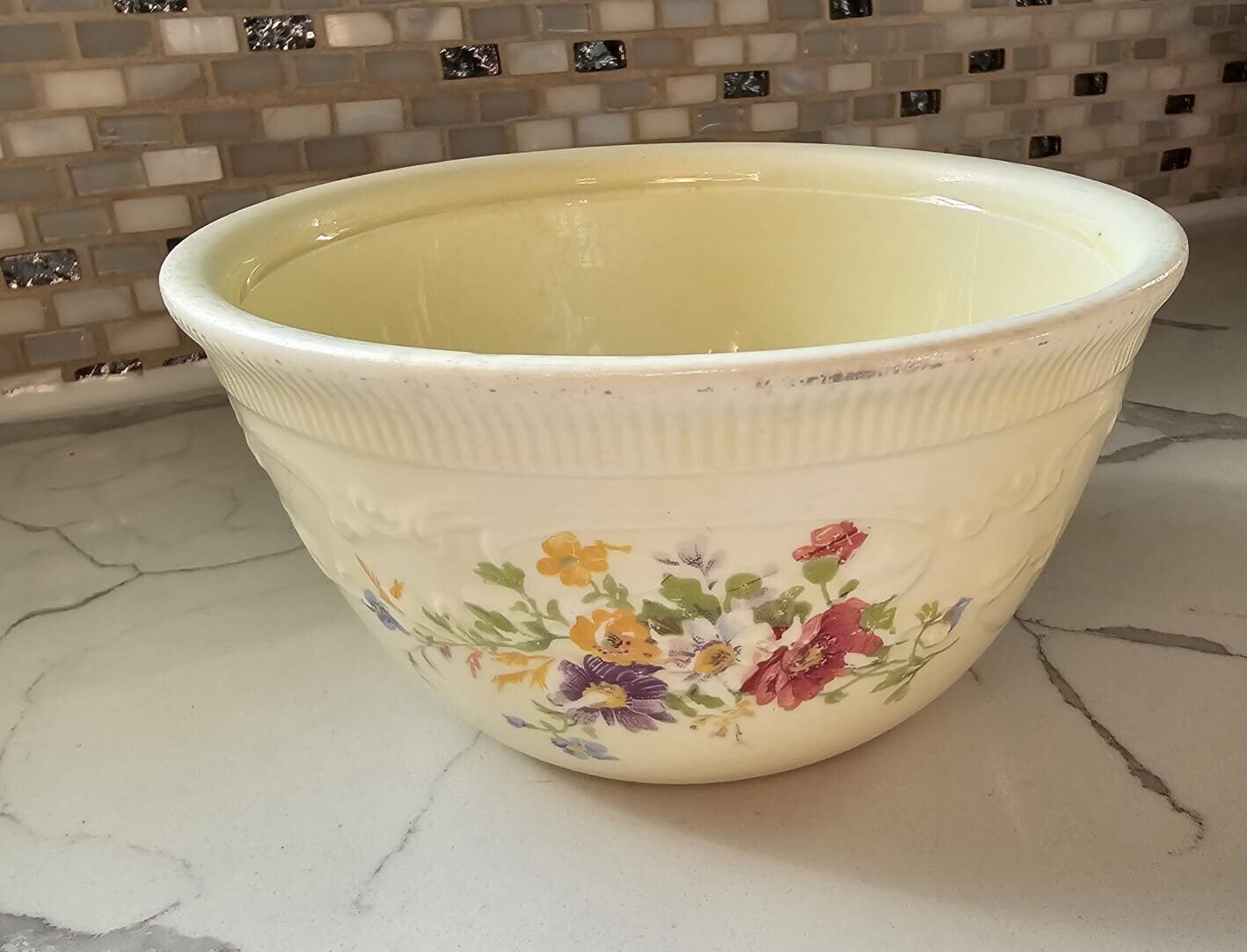 Vintage 1940's/ 1950's Homer Laughlin Oven Serve Serving Bowl, Floral ...