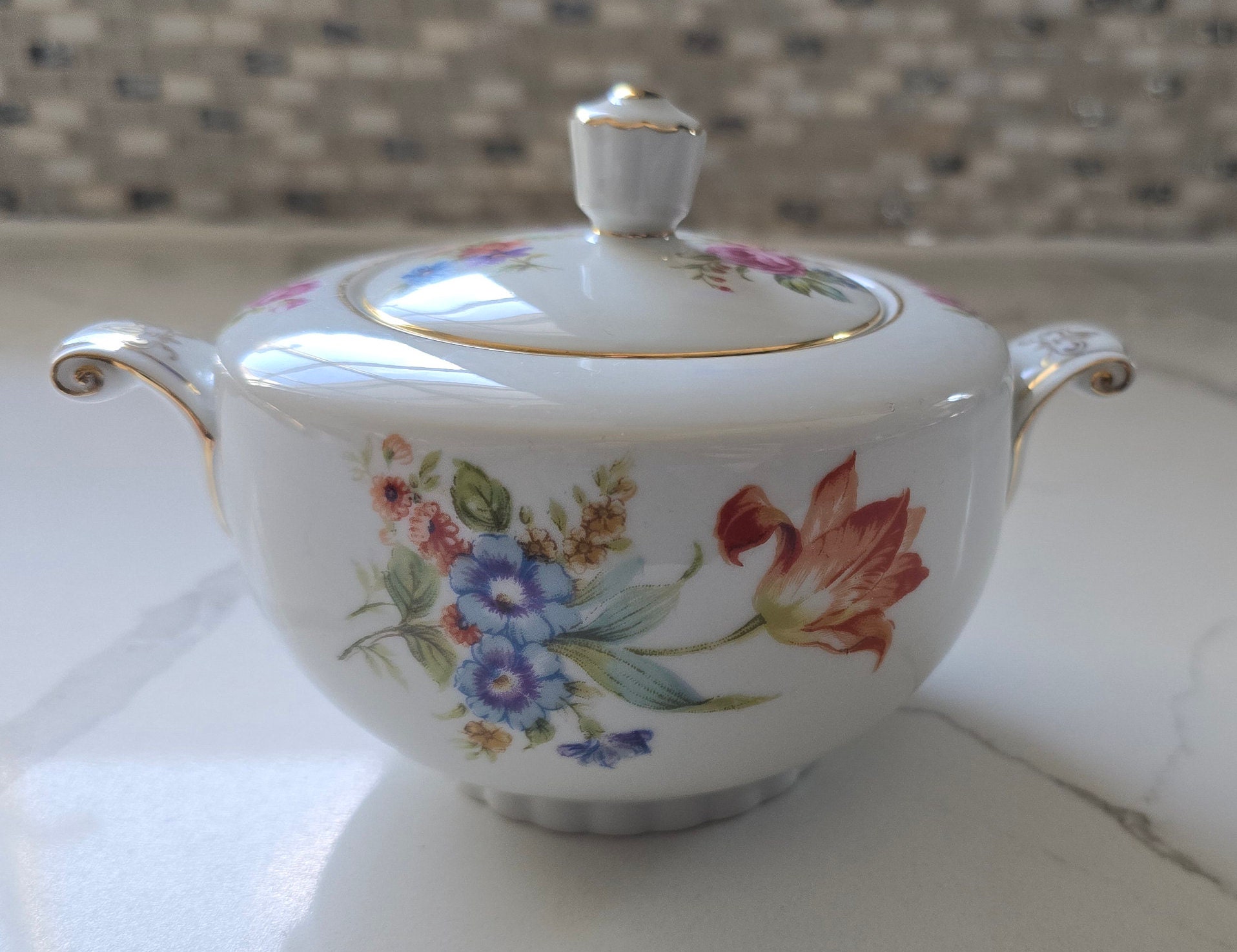 Vintage 1945 Kingsley 'nightingale' Narumi Bone China Floral, Gold ...