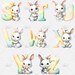 Adorable Easter Bunny Digital Alphabet and Numbers Set - 36 Piece ...