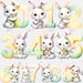 Adorable Easter Bunny Digital Alphabet and Numbers Set - 36 Piece ...
