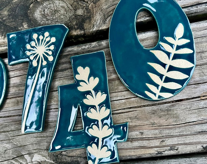 Handcrafted Ceramic House Numbers - Customizable Home Address Sign ...