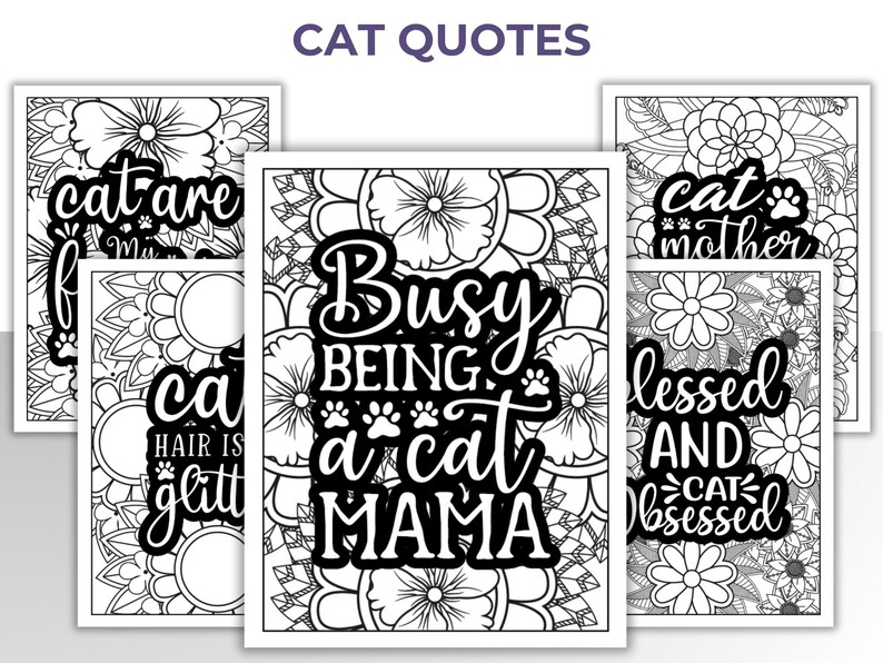 PLR Resell Printable Quotes Coloring Book Bundle, 505 Adult Coloring ...